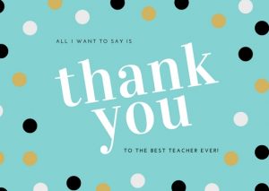 Graduation Card Thank You Wording for Teacher - Thank You Note Wording